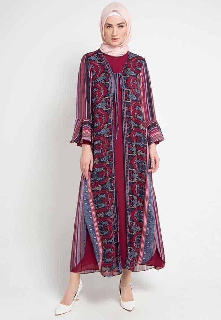 √ 60+ Model Gamis Batik Kombinasi Modern Terbaru 2020