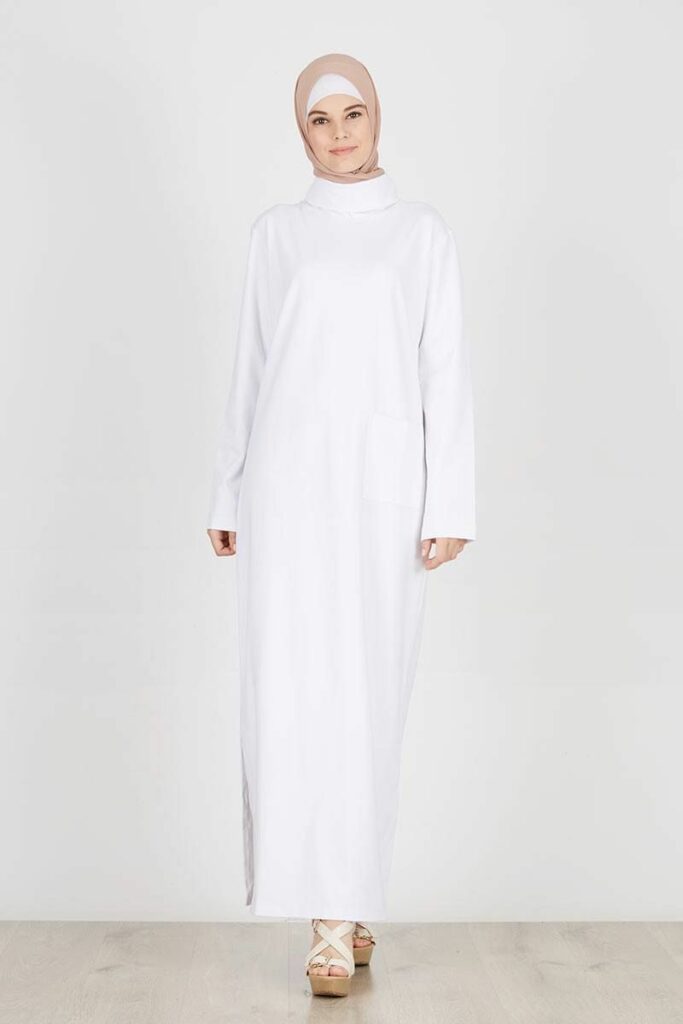 √ 45+ Model Gamis Putih Polos Kombinasi Terbaru 2020