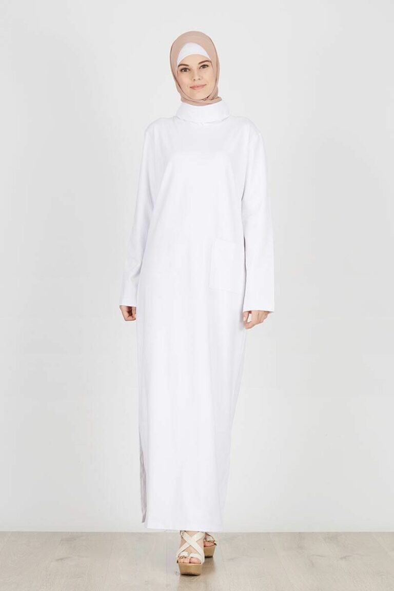 √ 45+ Model Gamis Putih Polos Kombinasi Terbaru 2020