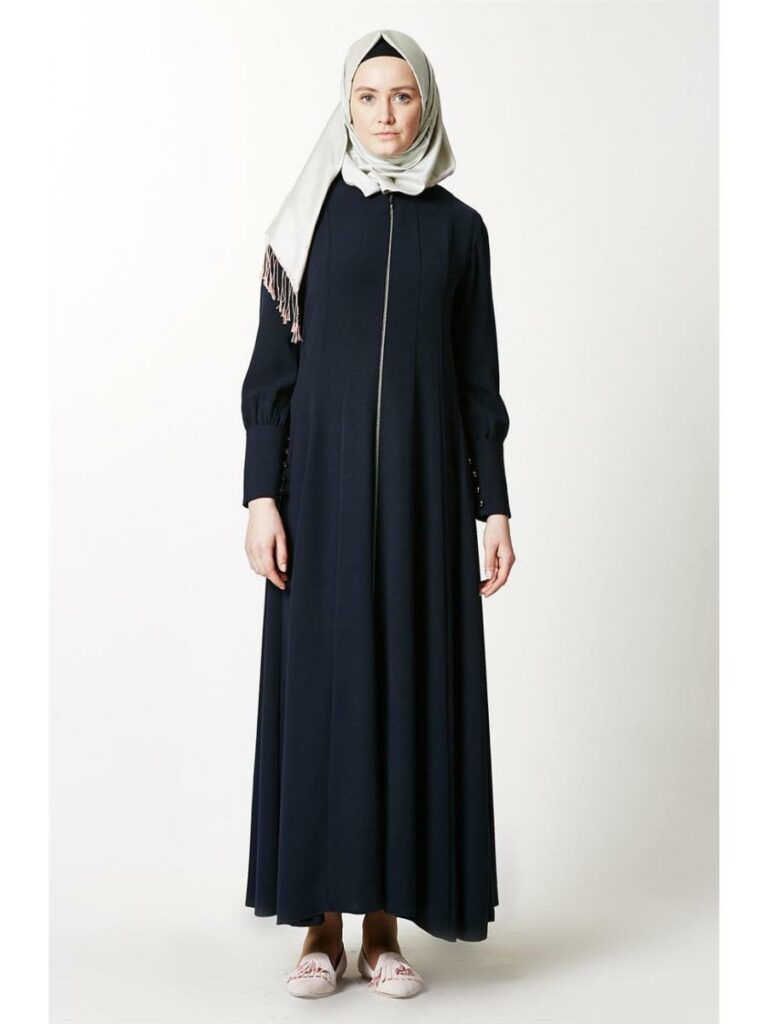 √ 35+ Model Gamis Polos Kombinasi, Syar'i, Katun, Terbaru 2020