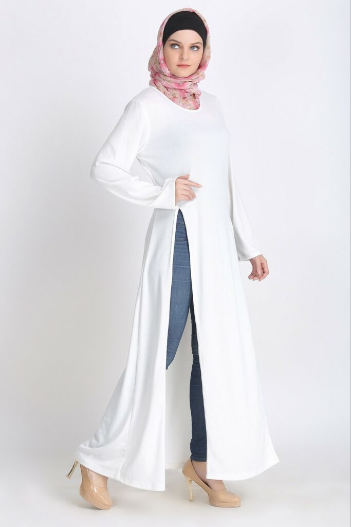 √ 45+ Model Gamis Putih Polos Kombinasi Terbaru 2020