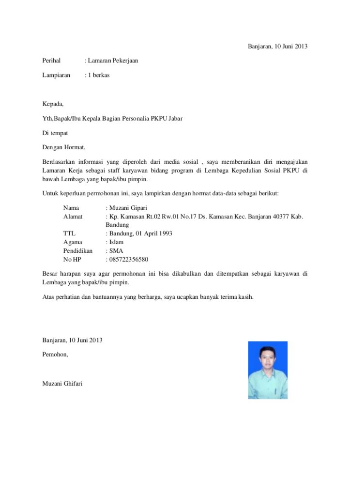 3 Contoh Surat Lamaran Kerja di PT yang Baik dan Benar