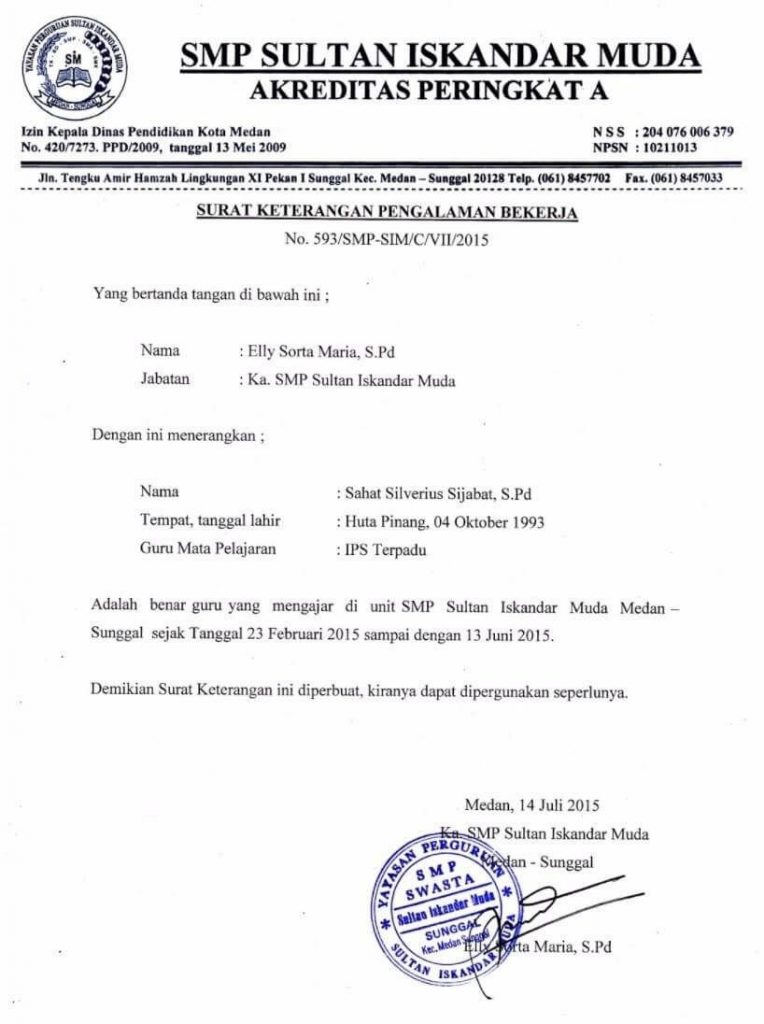 10 Contoh Surat Pengalaman Kerja yang Baik & Benar, Semua Profesi