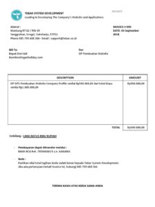 15 Contoh Invoice untuk Berbagai Keperluan. Disertai Penjelasan