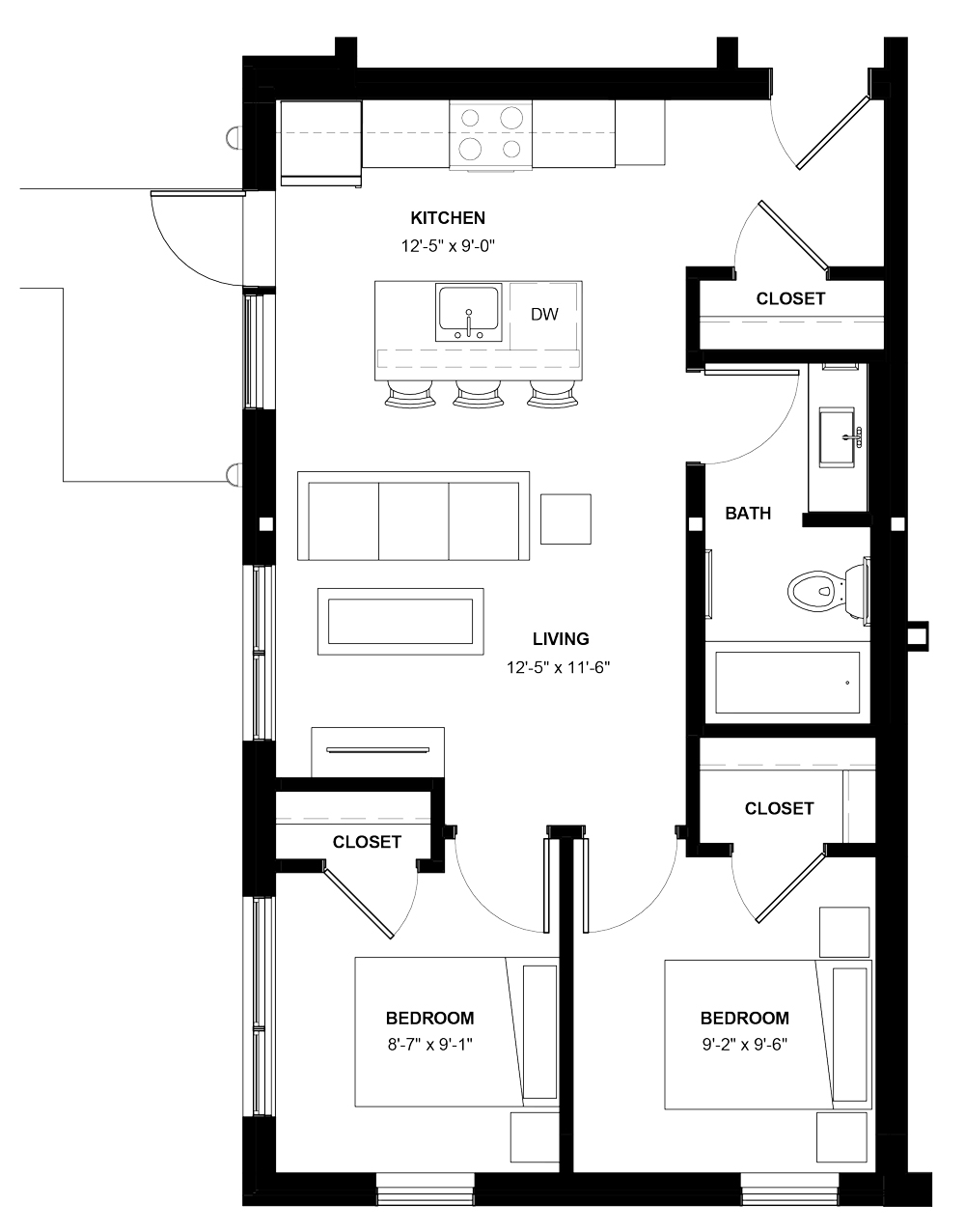 10 Denah Rumah Minimalis 2 Kamar Tidur, Wajib Dicoba